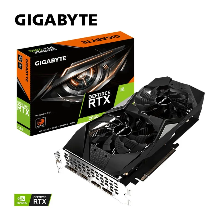Card Màn Hình VGA GIGABYTE GeForce RTX 2060 WINDFORCE 6G GDDR6