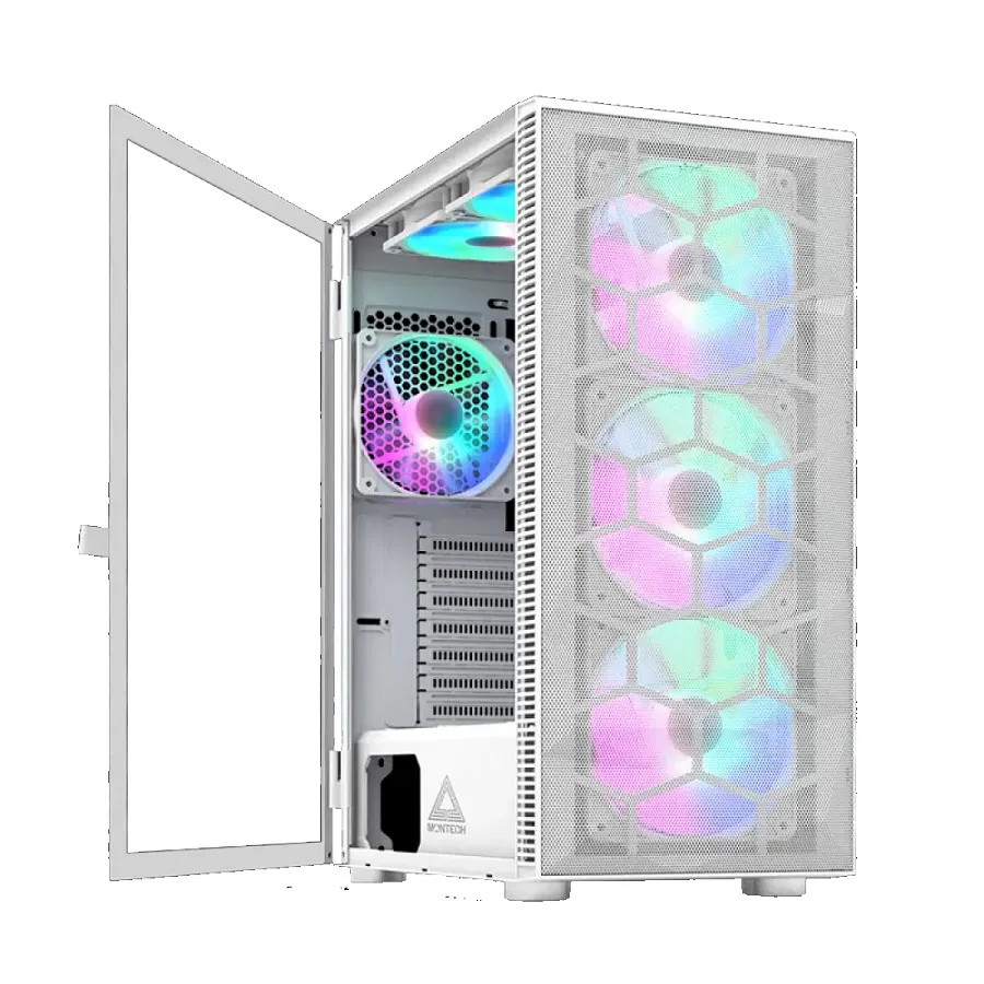 Vỏ Case Montech X3 Glass White