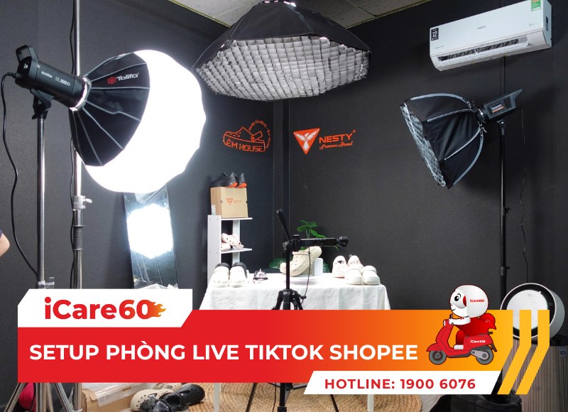 Setup phòng livestream TikTok Shopee - Bùng nổ nghìn đơn
